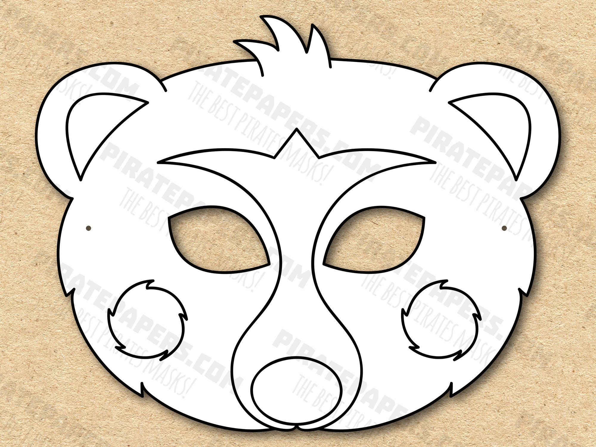 Bear-baby Mask Printable Coloring (goldilocks and the Three Bears ...