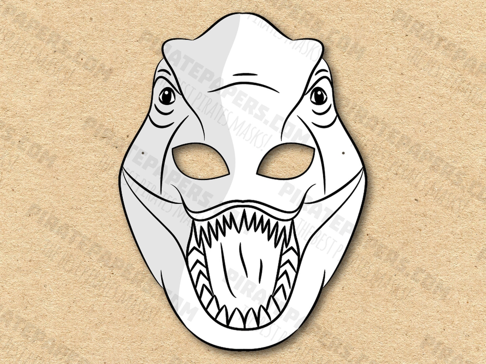 Dinosaur T-rex Masks Printable Color Coloring, Tyrannosaurus Rex, Trex ...