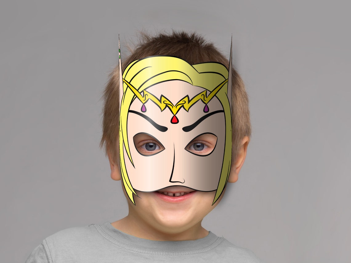 Elf Mask Printable, Paper DIY for Kids and Adults. PDF Template ...