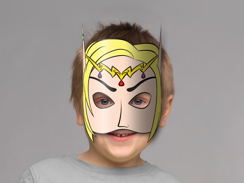 Elf Mask Printable, Paper DIY for Kids and Adults. PDF Template ...
