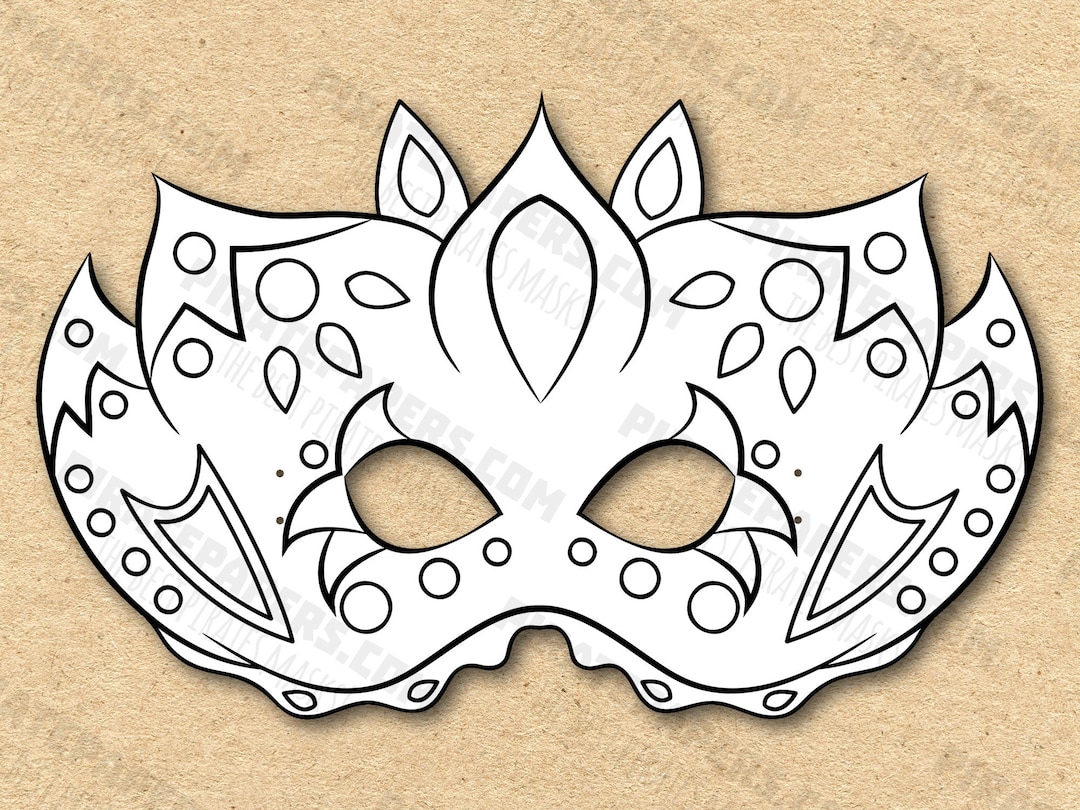 Fairy #4 Mask Printable Coloring, Paper DIY for Kids and Adults. PDF ...