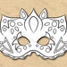 Fairy #4 Mask Printable Coloring, Paper DIY for Kids and Adults. PDF ...