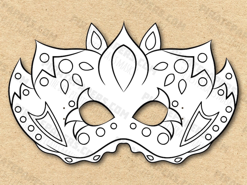 Fairy 4 Mask Printable Coloring Paper DIY for Kids and - Etsy
