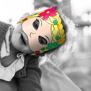 Rapunzel Mask Printable Paper DIY for Kids and Adults. PDF - Etsy