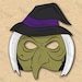 Witch Mask Printable, Paper DIY for Kids and Adults. PDF Template ...