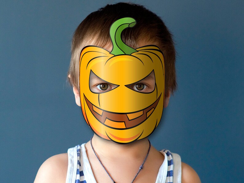 Pumpkin Masks Printable Color + Coloring, Paper DIY for Kids and Adults ...