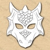 Old Man Mask Printable, Paper DIY for Kids and Adults. PDF Template ...