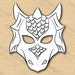 Blue Dragon Masks Printable Color Coloring, Paper DIY for Kids and ...