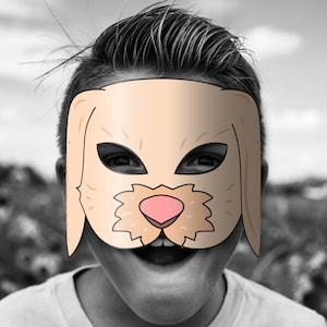 Rabbit Mask Printable Paper DIY for Kids and Adults. PDF - Etsy