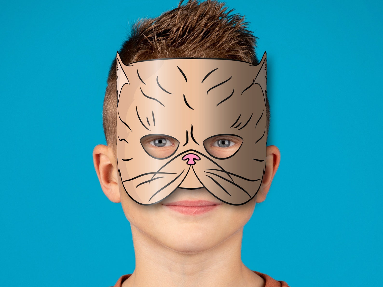 Cat Persian Mask Printable Breed, Paper DIY for Kids and Adults. PDF ...