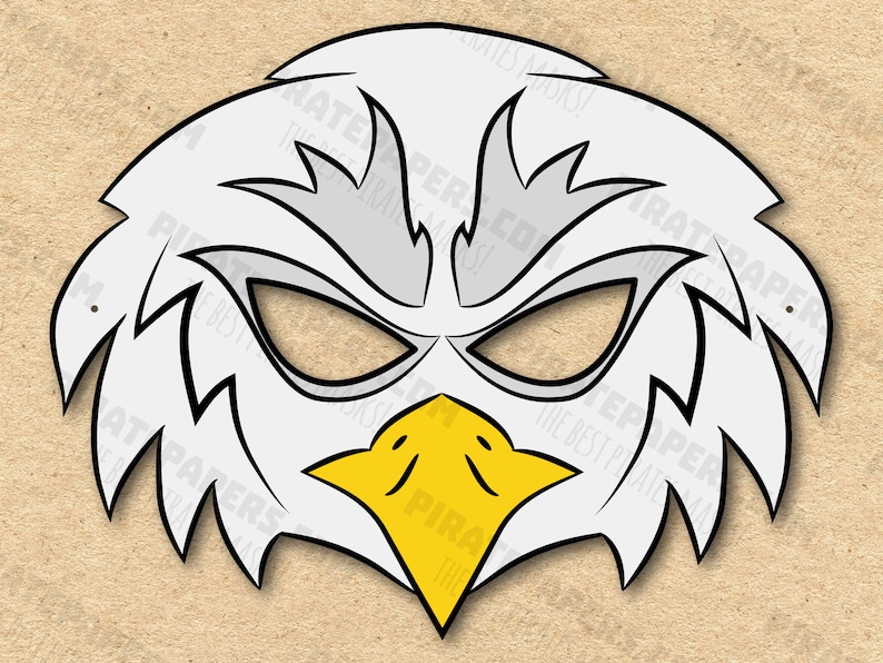 Eagle Mask Printable, Paper DIY for Kids and Adults. PDF Template ...