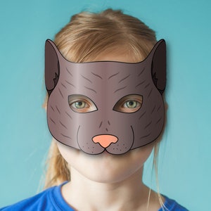 Mouse Mask Printable, Paper DIY for Kids and Adults. PDF Template ...