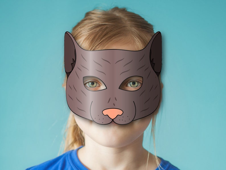 Mouse Mask Printable, Paper DIY for Kids and Adults. PDF Template ...