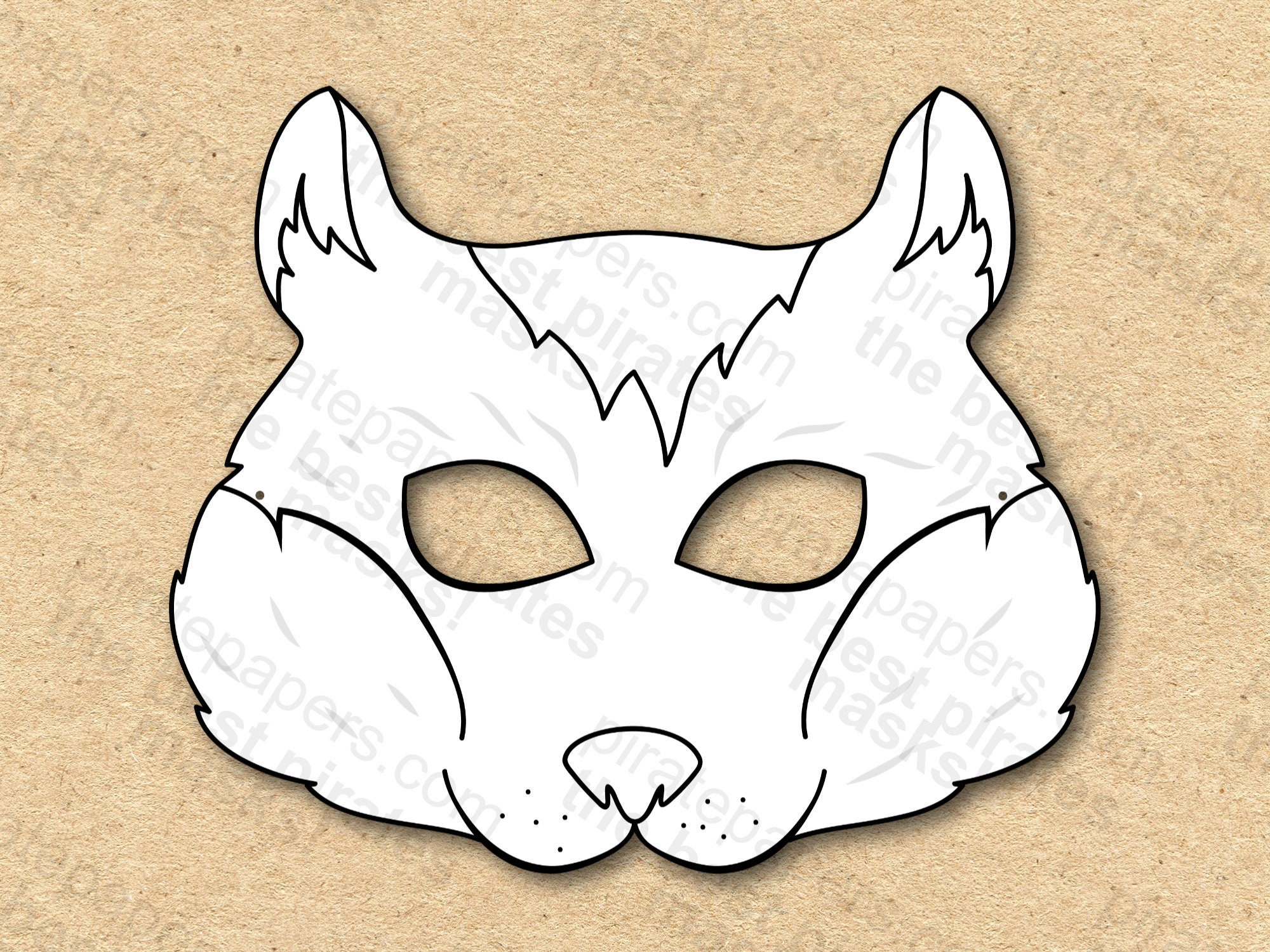 Hamster Mask Printable Coloring Paper DIY for Kids and - Etsy