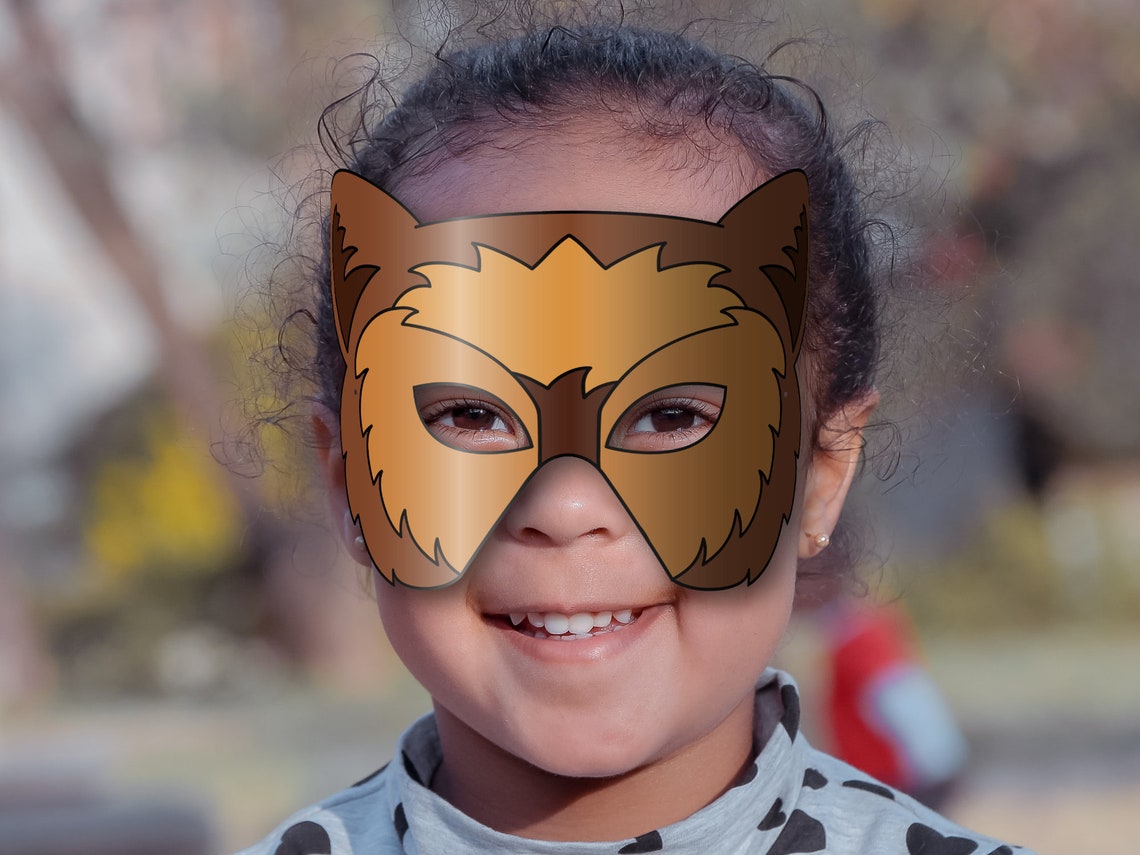 Bear Mask Printable, Paper DIY for Kids and Adults. PDF Template ...