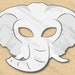 African Animals Masks Printable Coloring, Elephant, Giraffe, Hippo ...