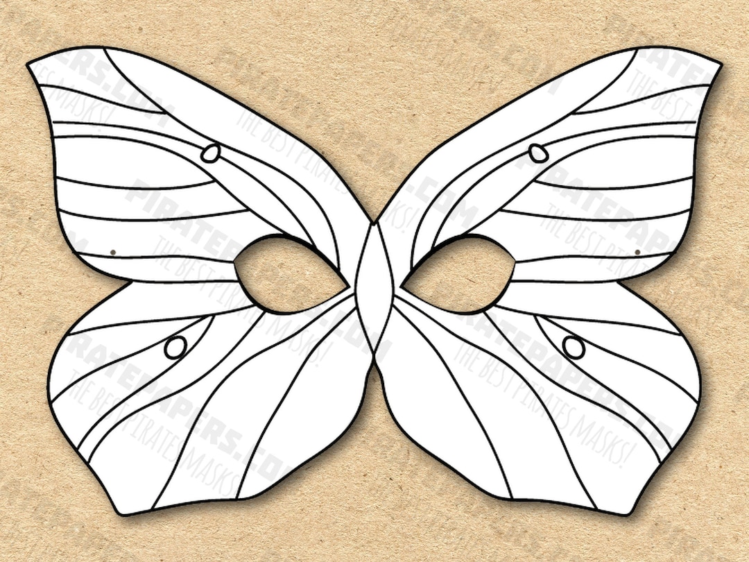 Butterfly Mask Printable Coloring Brimstone, Paper DIY for Kids and ...