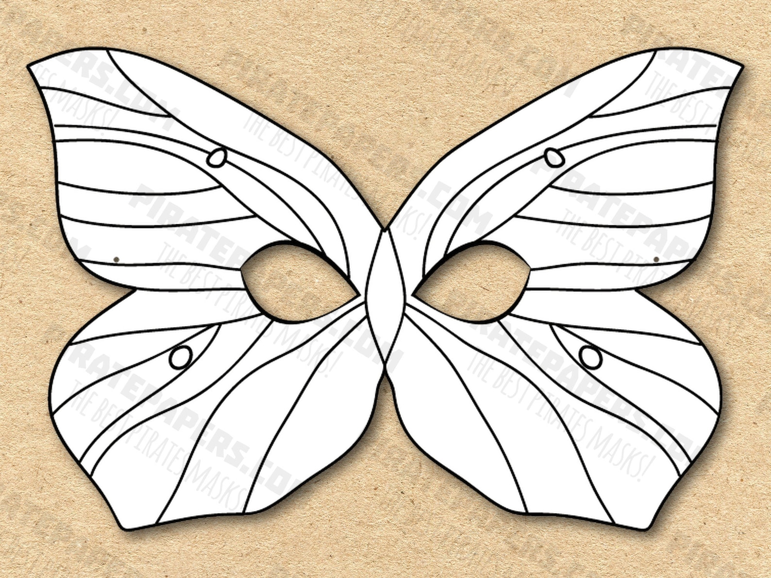 Butterfly Masks Printable Color Coloring Brimstone, Paper DIY for Kids ...