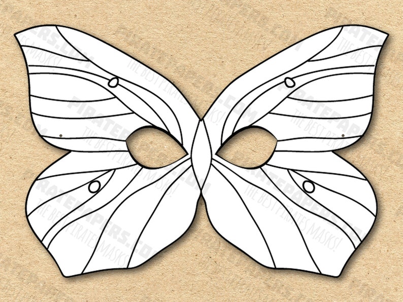 Butterfly Masks Printable Color Coloring Brimstone, Paper DIY for Kids ...