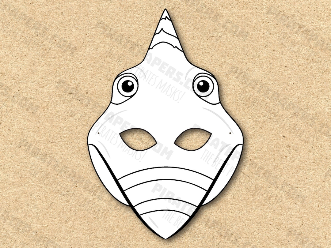 Dinosaur Pterodactyl Mask Printable Coloring, Pteranodon, Paper DIY for ...