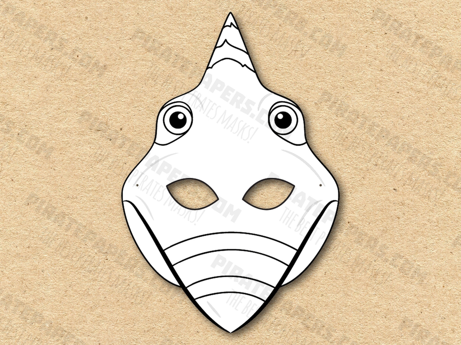 Dinosaurs 2 Masks Printable Coloring, Pteranodon, Amphicoelias ...