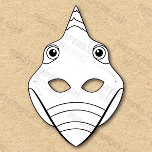 Dinosaur Pterodactyl Masks Printable Color + Coloring, Pteranodon ...
