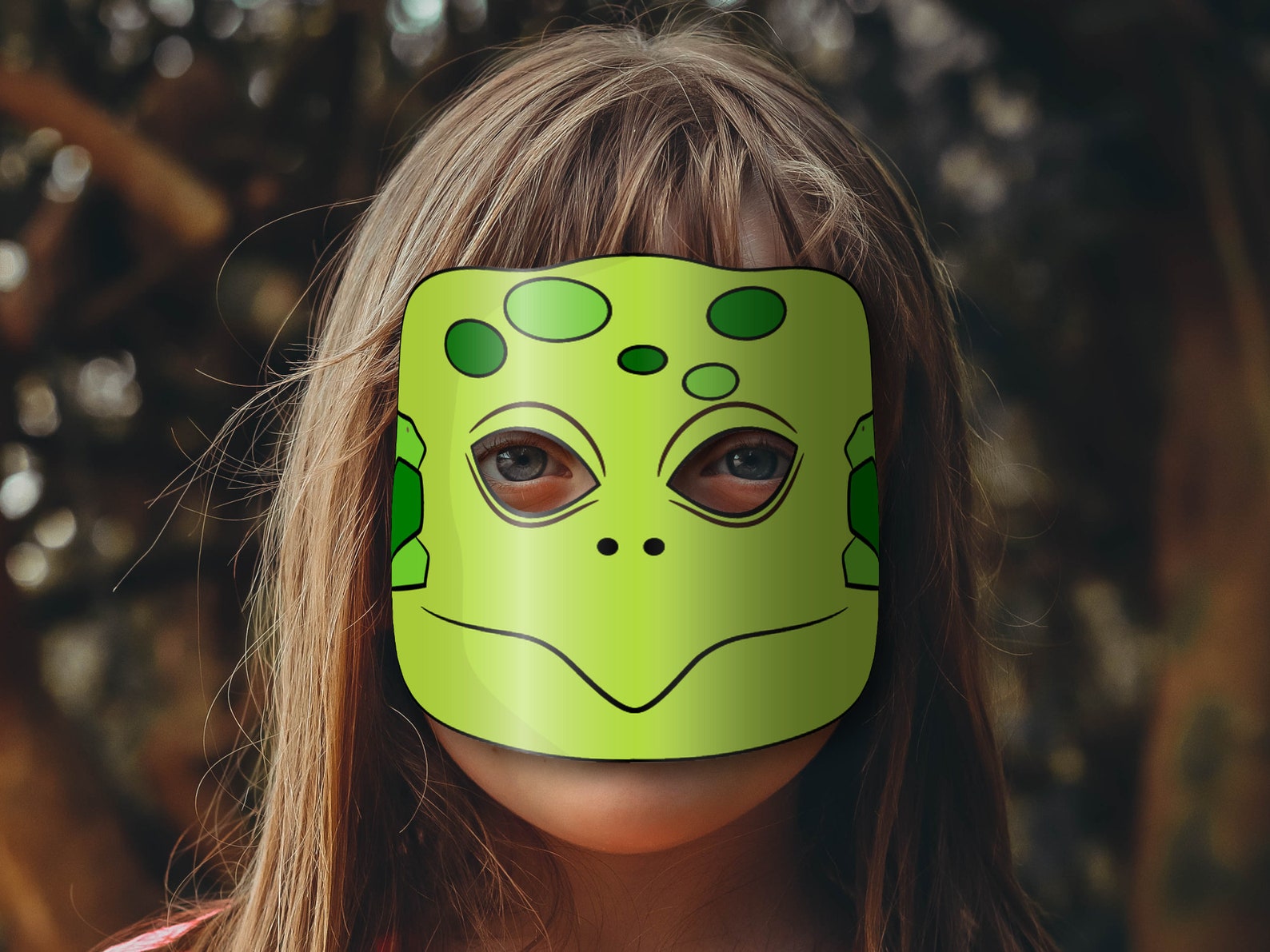Turtle Mask Printable, Paper DIY for Kids and Adults. PDF Template ...