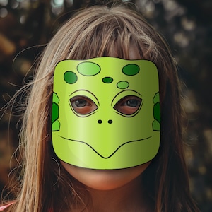Turtle Mask Printable, Paper DIY for Kids and Adults. PDF Template ...