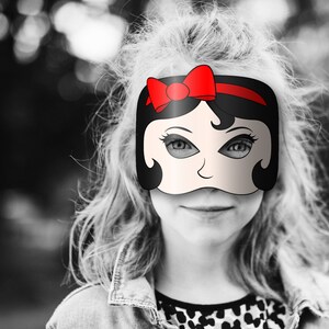 Snow White Mask Printable Paper DIY for Kids and Adults. PDF - Etsy