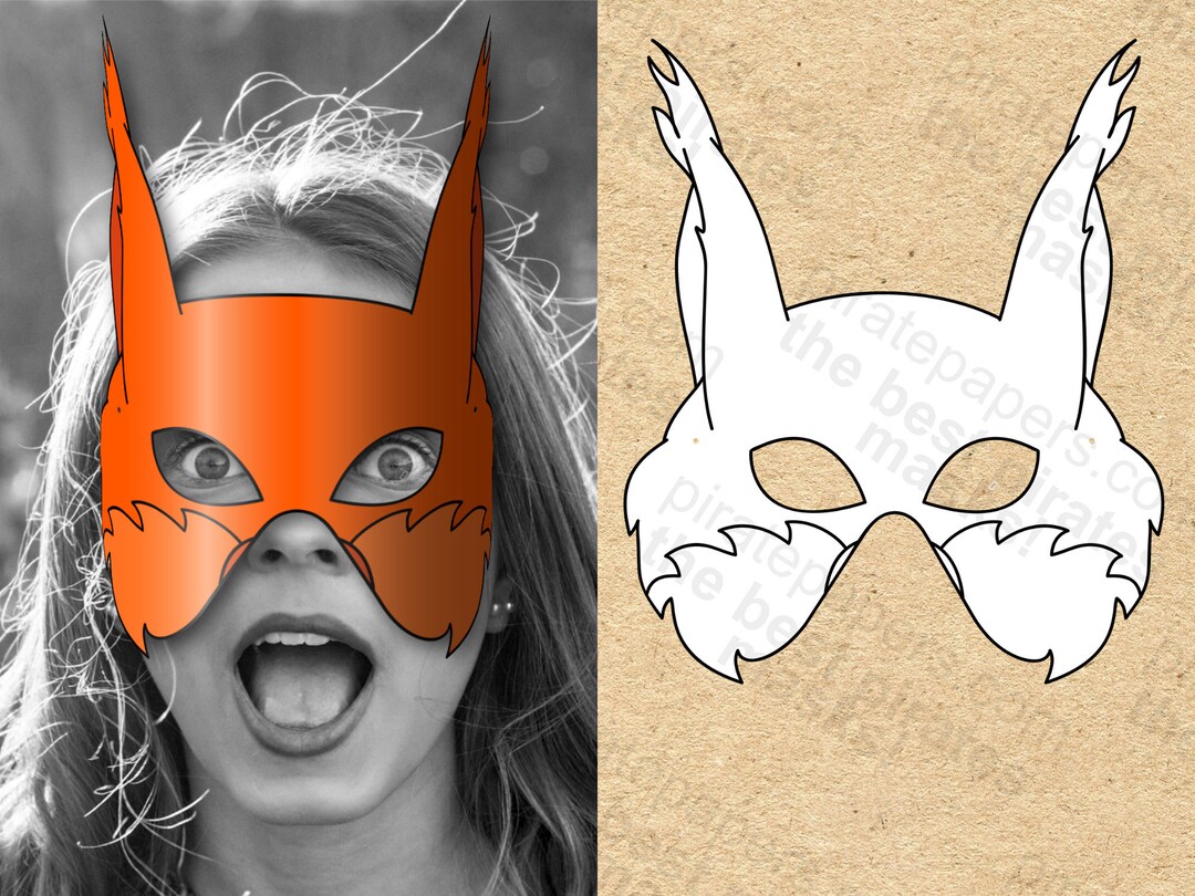 Squirrel Masks Printable Color Coloring Paper DIY for Kids - Etsy