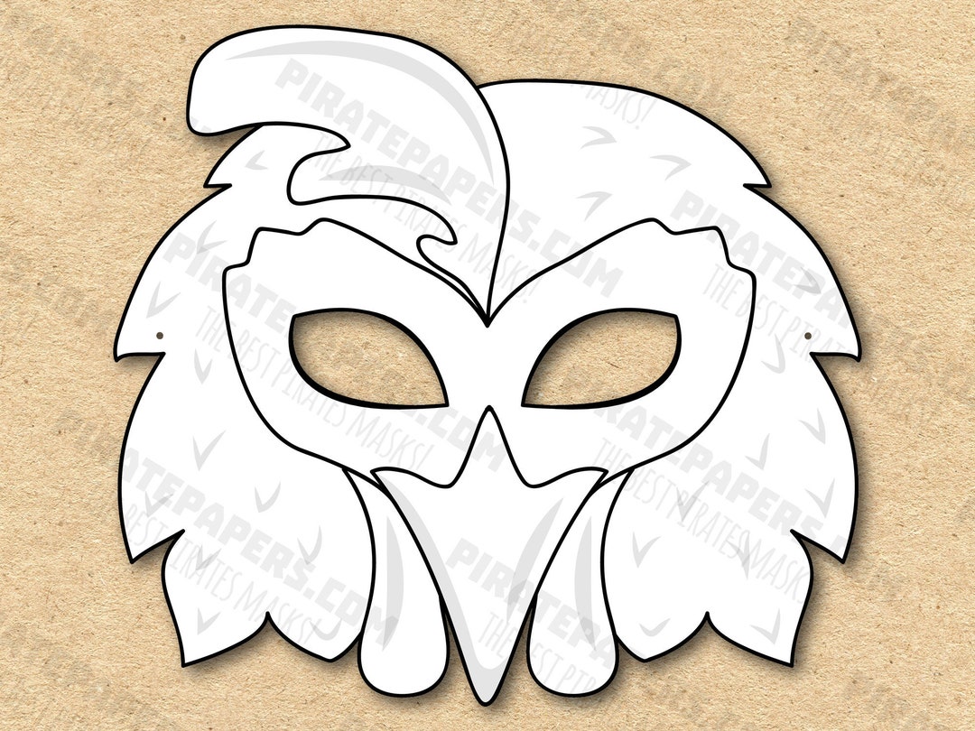 Masque de coq à colorier à imprimer pour enfants et adultes. Modèle PDF ...