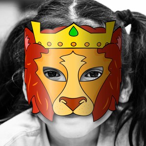 Lion King Mask Printable Paper DIY for Kids and Adults. PDF - Etsy