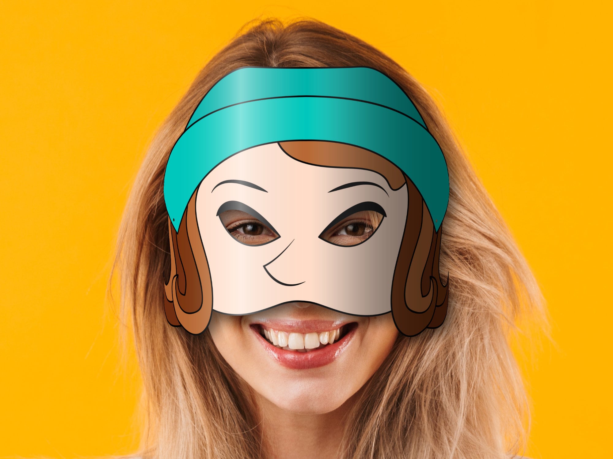 Mother Color + Coloring Printable Mask (little Red Riding Hood), Paper ...