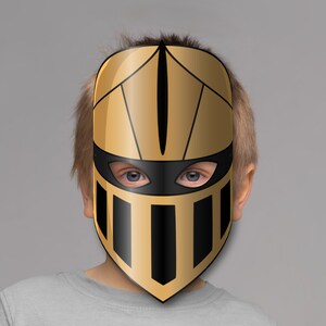 Knight Mask Printable, Paper DIY for Kids and Adults. PDF Template ...
