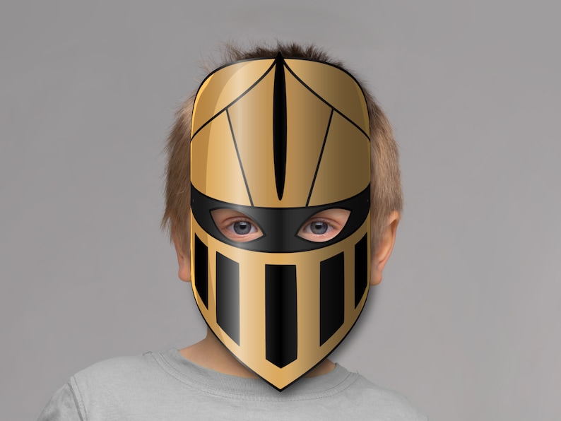 Knight Mask Printable, Paper DIY for Kids and Adults. PDF Template ...
