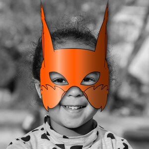 Squirrel Mask Printable Paper DIY for Kids and Adults. PDF - Etsy