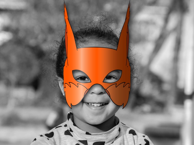 Squirrel Mask Printable Paper DIY for Kids and Adults. PDF - Etsy