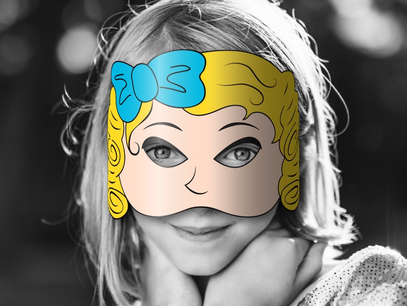 Goldilocks Mask Printable goldilocks and the Three Bears - Etsy