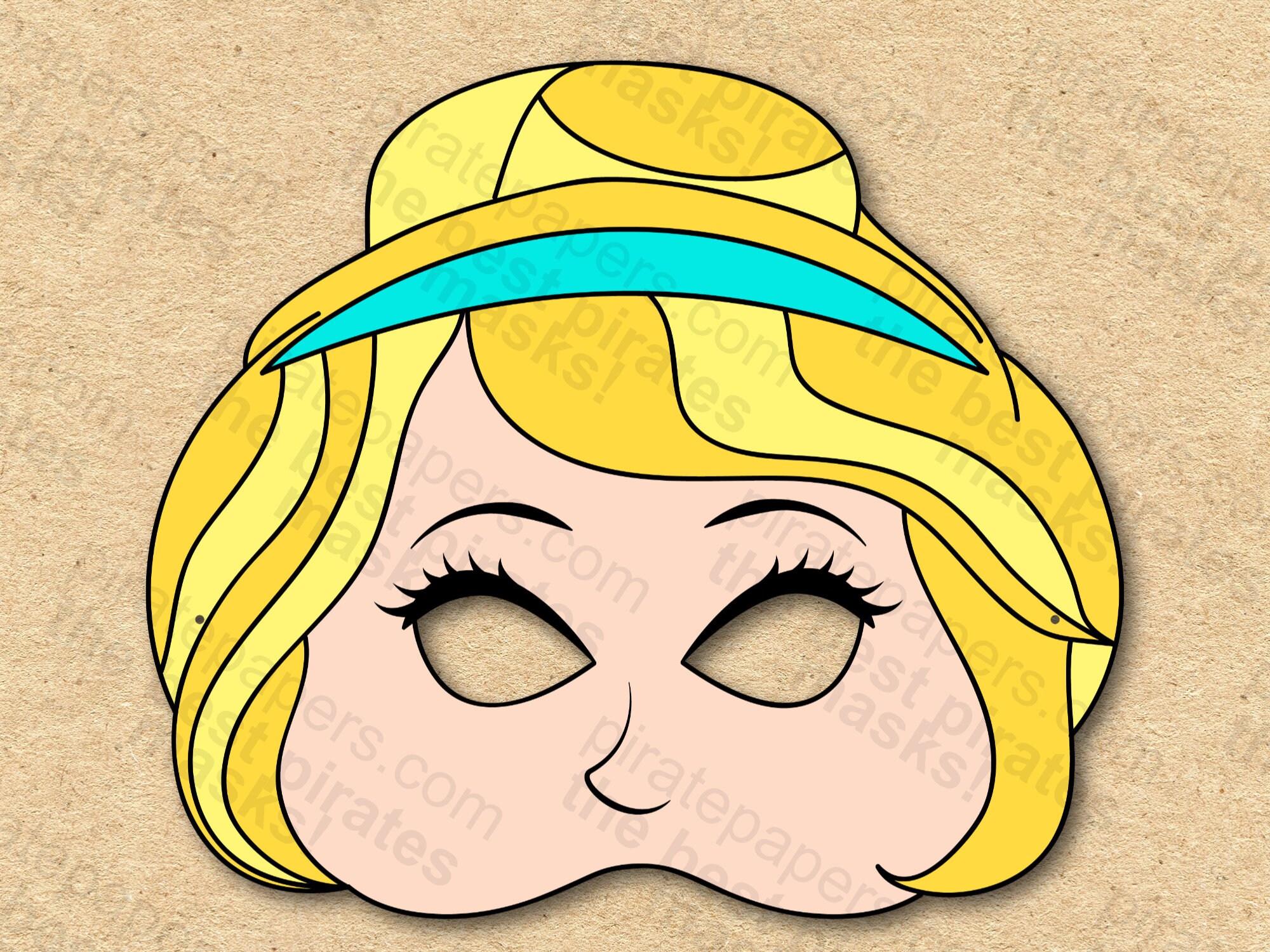 Cinderella Mask Printable Paper DIY for Kids and Adults. PDF - Etsy ...
