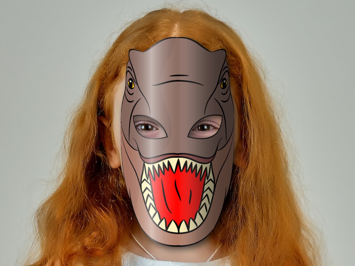 Dinosaur T-rex Mask Printable, Tyrannosaurus Rex, Trex, Paper DIY for ...