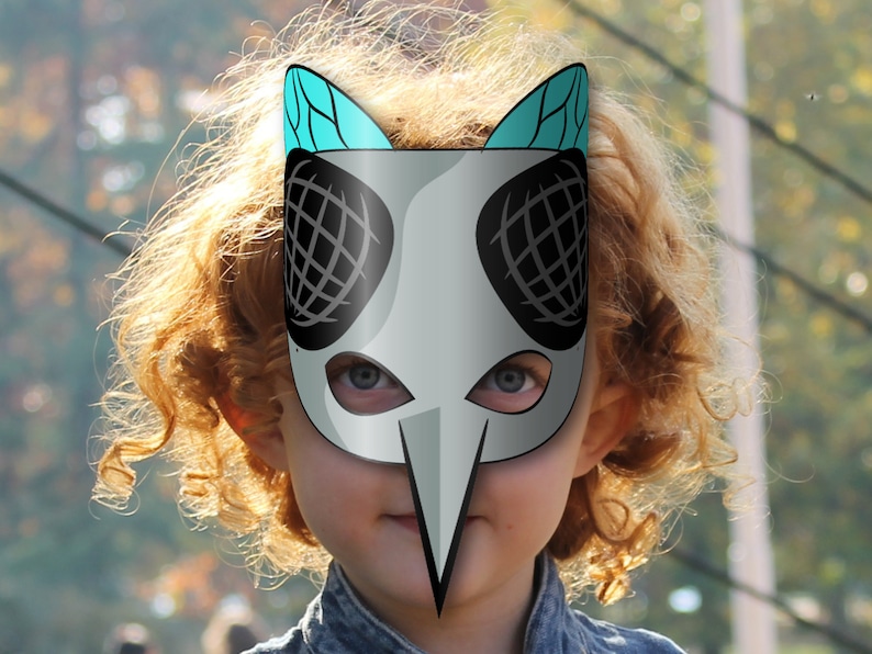 Mosquito Mask Printable, Paper DIY for Kids and Adults. PDF Template ...
