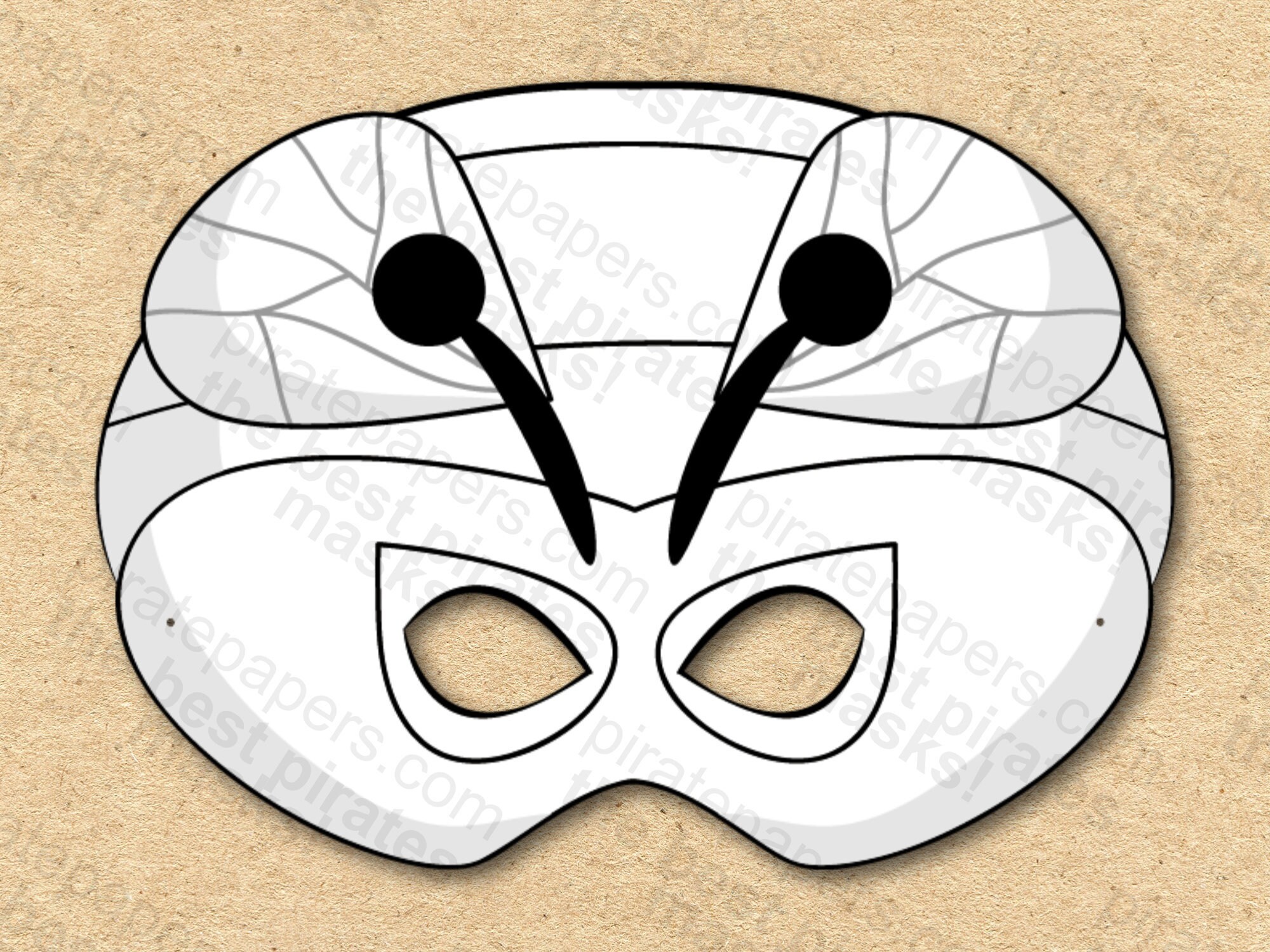 Bee Mask Printable Coloring Paper DIY for Kids and Adults. - Etsy