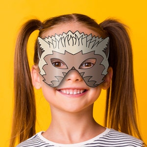 Hedgehog Mask Printable, Paper DIY for Kids and Adults. PDF Template ...