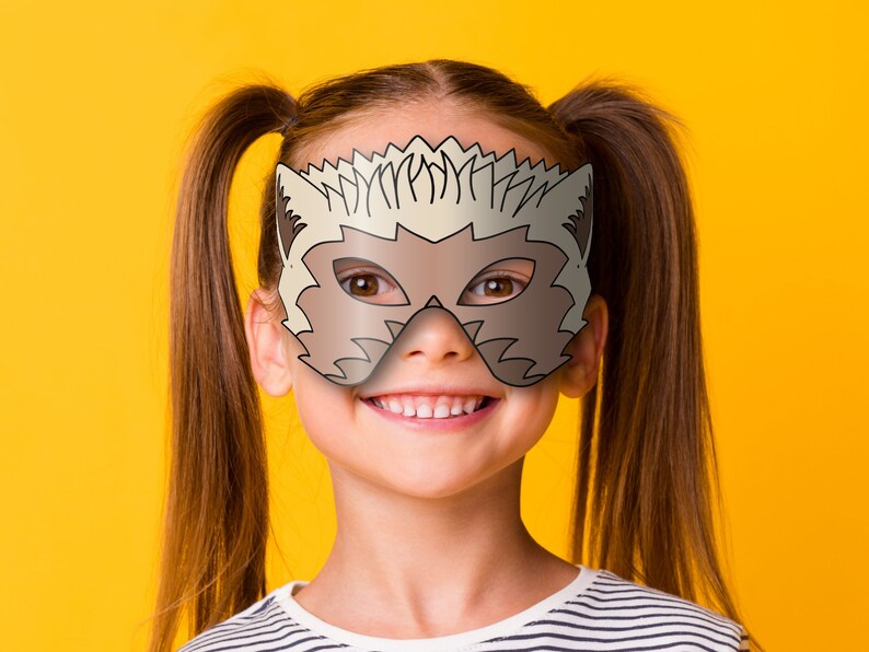 Hedgehog Mask Printable, Paper DIY for Kids and Adults. PDF Template ...