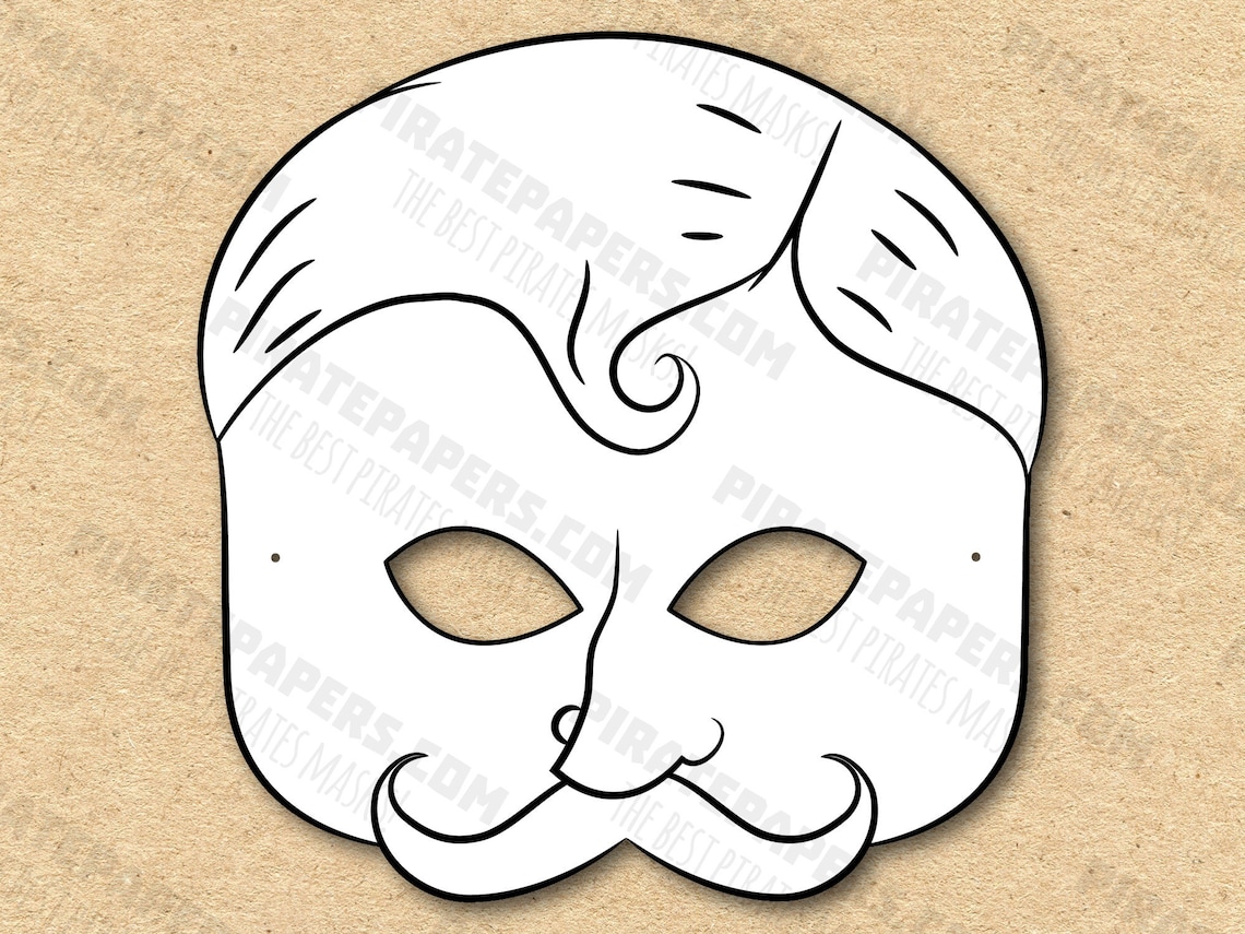 Сircus Athlete Masks Color Coloring Printable Paper DIY for - Etsy