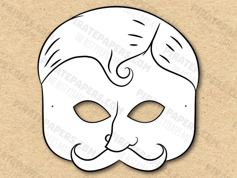 Сircus Athlete Masks Color Coloring Printable, Paper DIY for Kids and ...