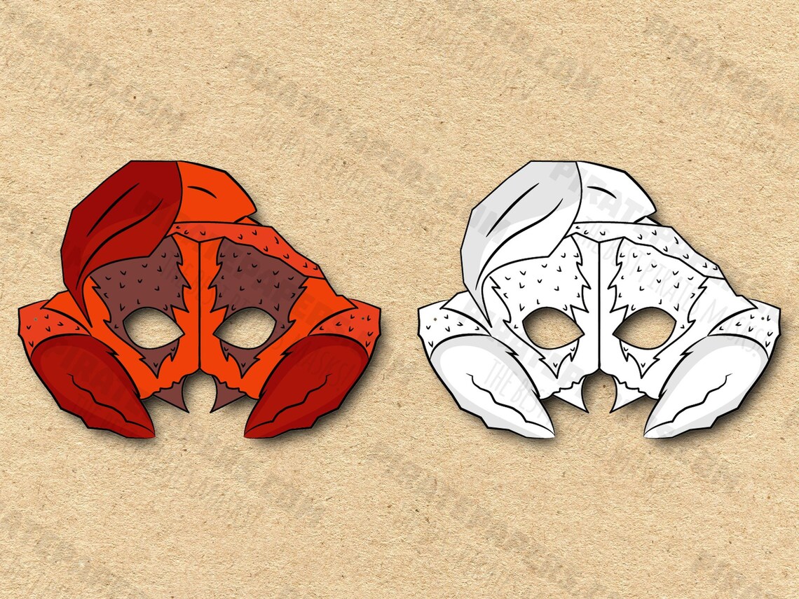 Scorpion Masks Printable Color Coloring, Paper DIY for Kids and Adults ...