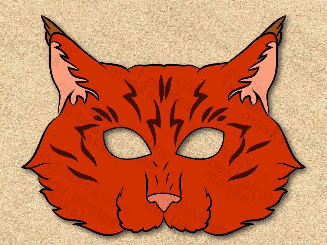 Cat Maine Coon Mask Printable Breed Paper DIY for Kids and - Etsy