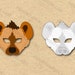 Hyena Masks Printable Color + Coloring, Paper DIY for Kids and Adults ...