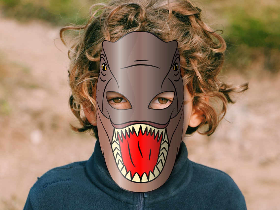 Dinosaur T-rex Mask Printable, Tyrannosaurus Rex, Trex, Paper DIY for ...